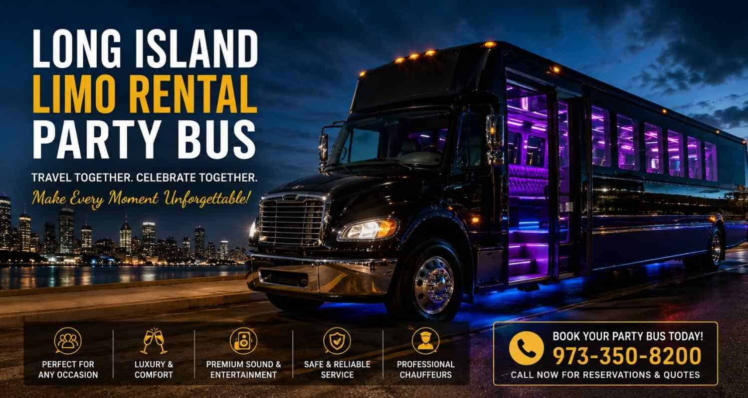 Long Island Limo Rental Party Bus | #1 Luxury Party Bus Service